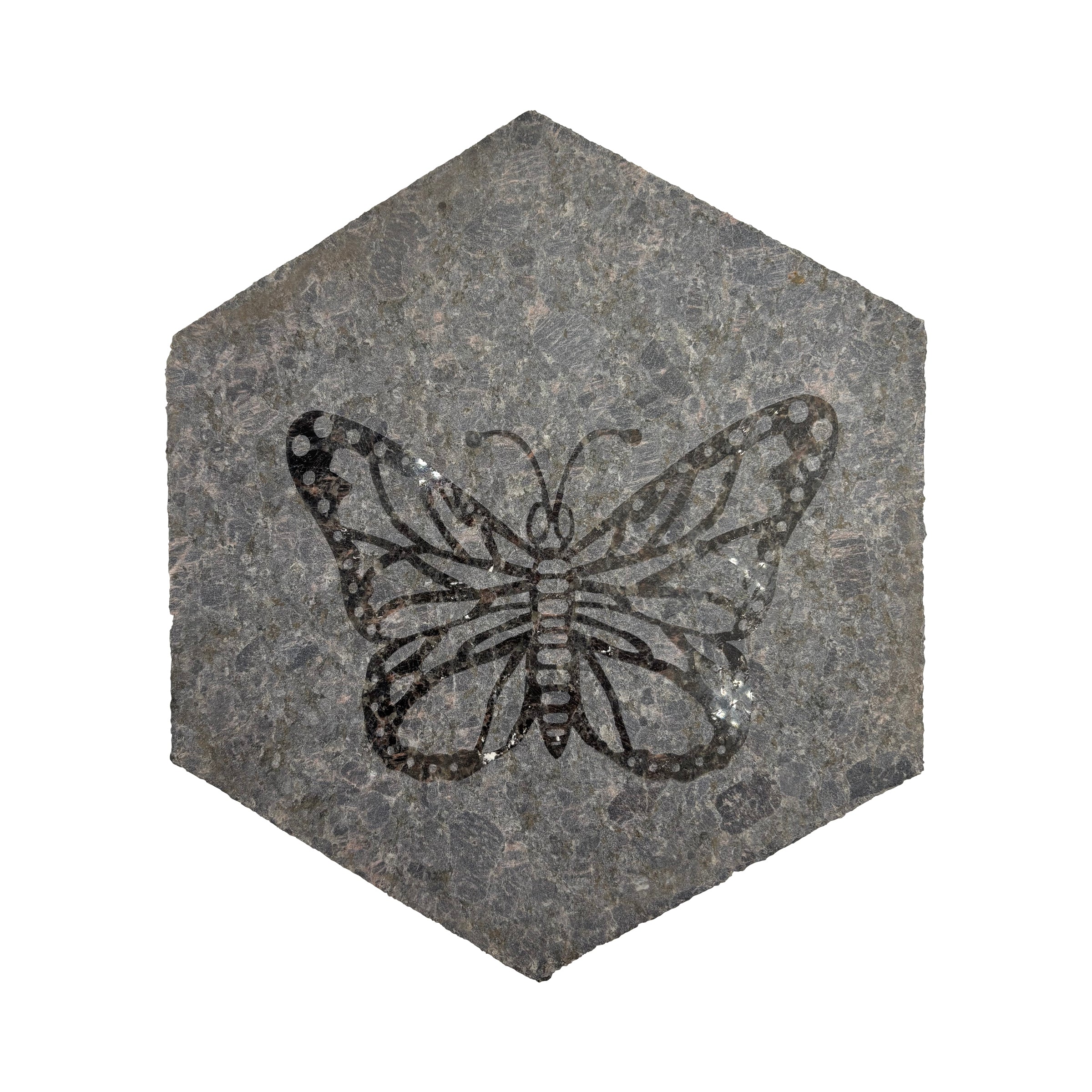 Granite Hexagonal Stepping Stone With Engraving – Gasper Home & Garden
