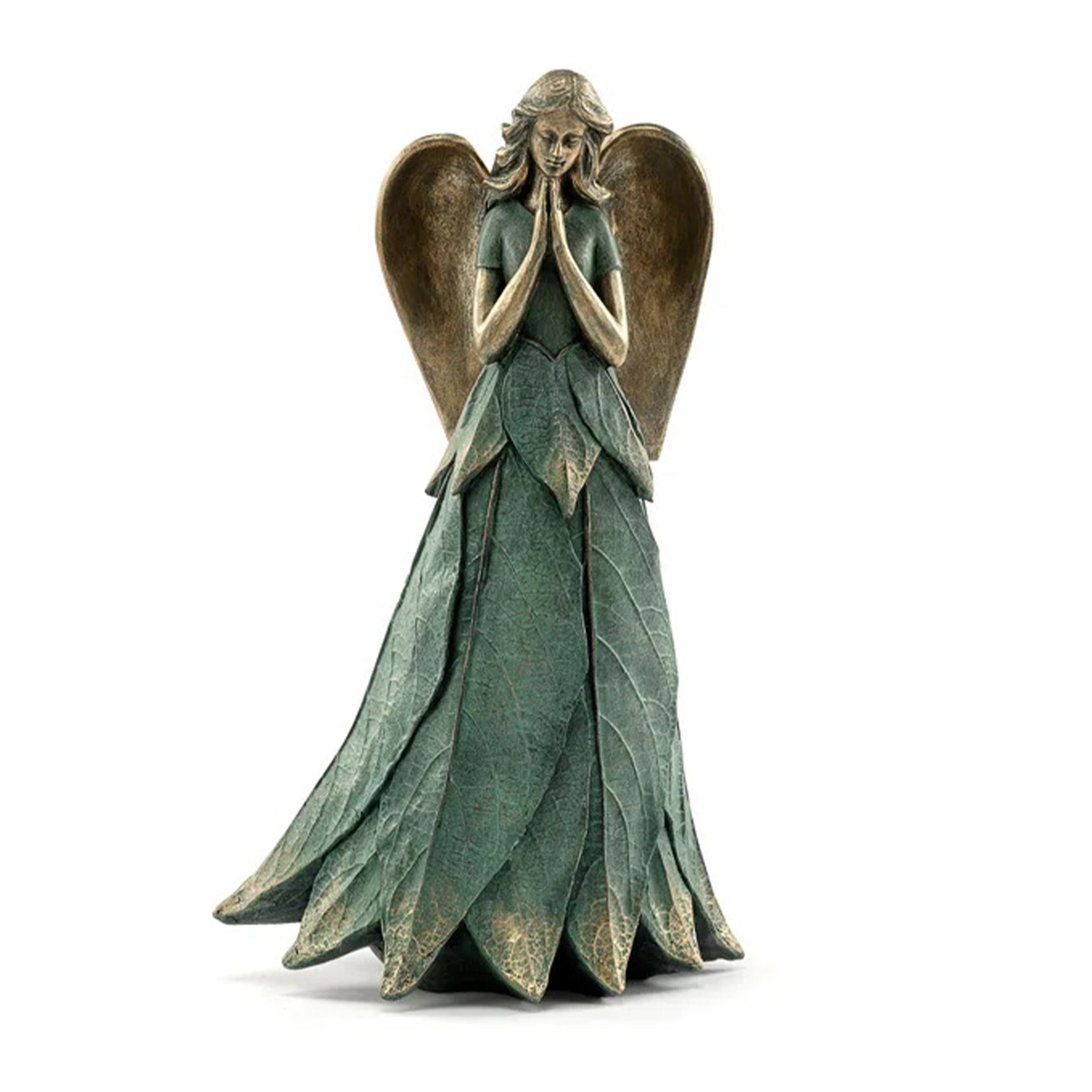 Blue/Bronze Angel Figurine – Gasper Home & Garden