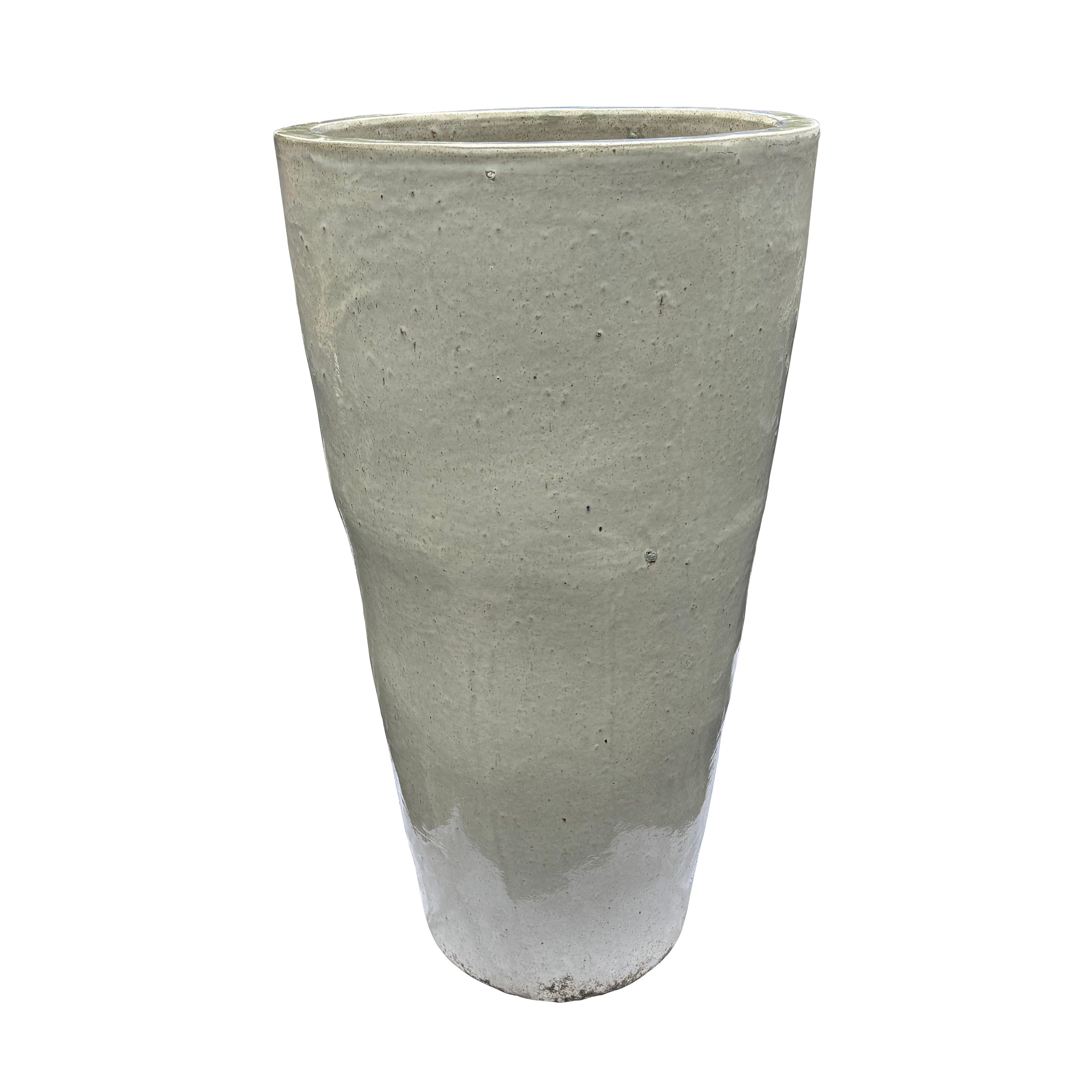 Tall Round Tapered Pot Glossy White – Gasper Home & Garden