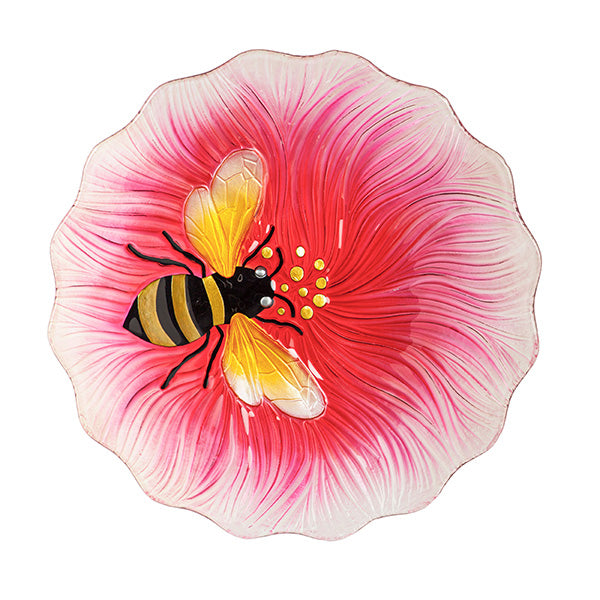 Glass Bird Bath, Bee – Gasper Home & Garden